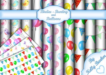 Birdies Bunting and Balloons Backing Paper Kit - CUP540328_1028 ...