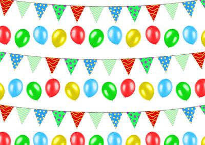Colourful Bunting and Balloons Backing Paper - CUP553279_1028 ...