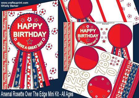 Arsenal Rosette Over the Edge All Ages Birthday Father's Day ...