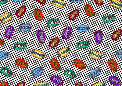Comic Book Text on Black Spots Backing Paper - CUP558913_1028 ...