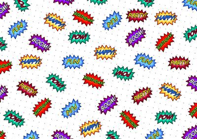Comic Book Text on Halftone Style Spots Backing Paper - CUP558914_1028 ...