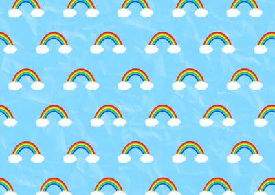 Vibrant Little Rainbows on Blue Background Backing Paper - CUP563589 ...