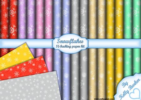 Snowflakes Large and Small Background Backing Paper Kit - CUP573526 ...