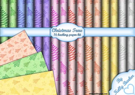 Christmas Tree Backing Paper Background Kit - CUP574107_1028 | Craftsuprint