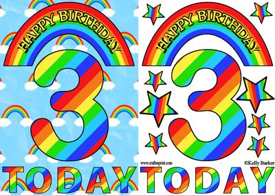 Three Today Rainbows A5 - CUP596159_1028 | Craftsuprint