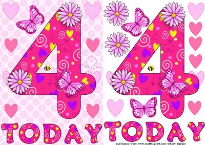 Four Today Girl Butterflies and Flowers A5 Decoupage - CUP626935_1028 ...