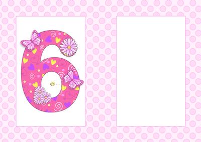 Six Today Girl Butterflies and Flowers A5 Insert - CUP628185_1028 ...