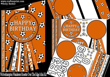 Wolverhampton Wanderers Rosette Over the Edge Birthday - CUP632391_1028 ...