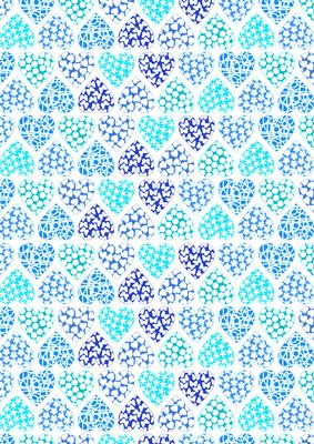 Rows of Hearts Backing Paper Background Blue - CUP661667_1028 ...