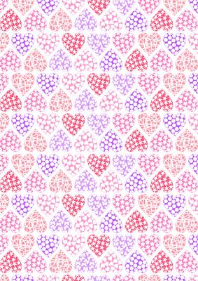 Rows of Hearts Backing Paper Background Pink and Lilac - CUP661675_1028 ...