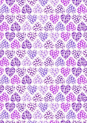Rows of Hearts Backing Paper Background Purple - CUP661681_1028 ...