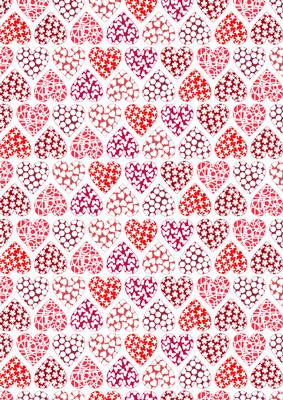 Rows of Hearts Backing Paper Background Red - CUP661687_1028 | Craftsuprint