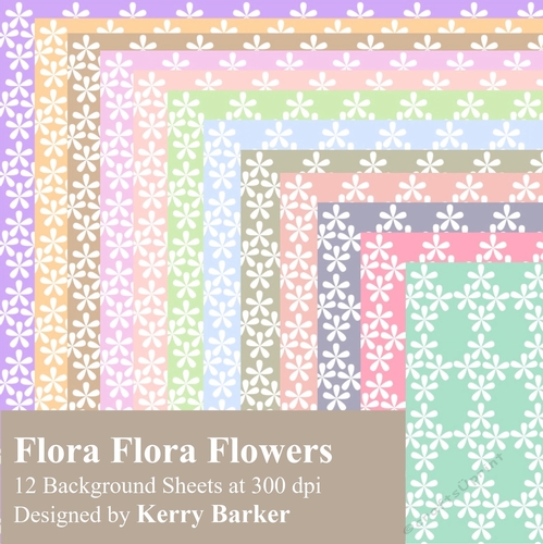 Flora Flora Flowers Background Papers Kit (Kit 4) - CUP866246_19582 ...