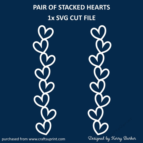 Pair of Stacked Hearts SVG Cutting Template - CUP883267_19582 ...