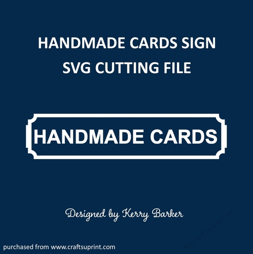 Handmade Cards Sign for Craft Fairs - Vinyl/Crafts SVG Cutting Template ...