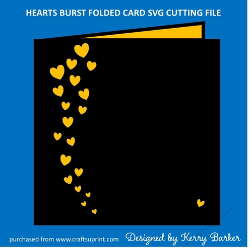 Hearts Burst Folded Card SVG Cutting Template - CUP889335_19582 ...