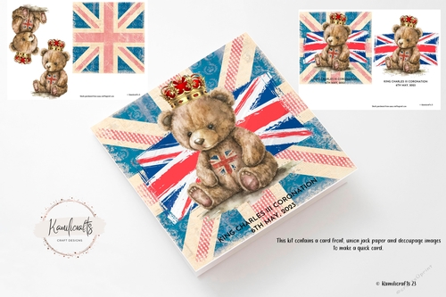 Coronation Bear card - CUP1206715_123204 | Craftsuprint