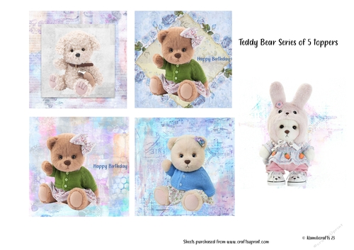 Teddy Toppers - CUP1230290_123204 | Craftsuprint