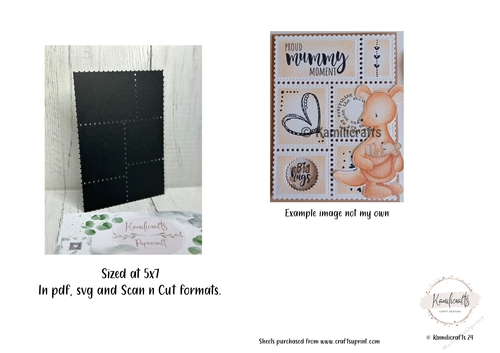 Postage stamp edge card mat - CUP1284732_123204 | Craftsuprint