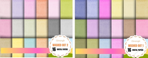 Washed Out Papers set 1 and 2 - CUP1290195_123204 | Craftsuprint