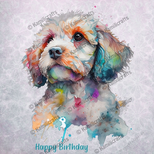 Watercolour Cavapoo - CUP1327084_123204 | Craftsuprint