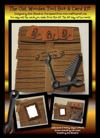 The Old, Wooden Tool Box & Card Kit - CUP314333_1072 | Craftsuprint