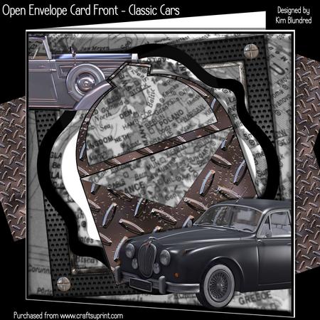 Open Envelope Card Front Min Kit - Classic Cars - CUP527081_1072 | Craftsuprint