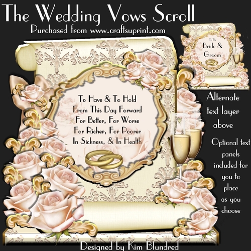 The Wedding Vows - Scroll - CUP717454_1072 | Craftsuprint
