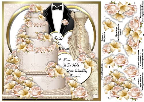 The Wedding Cake - Square Topper - CUP720581_1072 | Craftsuprint