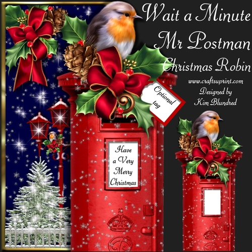 Wait a Minute Mr Postman - Christmas Robin - CUP724701_1072 | Craftsuprint