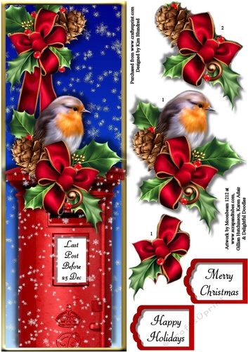 Wait a Minute Mr Postman - Christmas Robin - Large DL - CUP724709_1072 ...