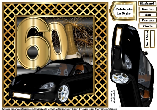 Special Birthday Sports Car - Age 60 - CUP769945_1072 | Craftsuprint