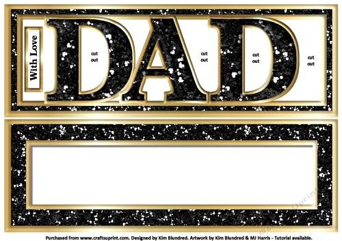 DAD - Large Letters - Large DL - Black & Gold - CUP770313_1072 ...