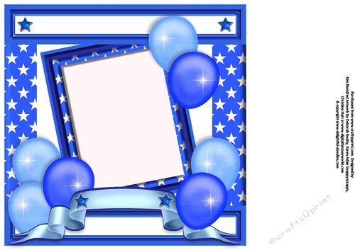 Birthday - Frame It - Blue Insert - CUP777375_1072 | Craftsuprint