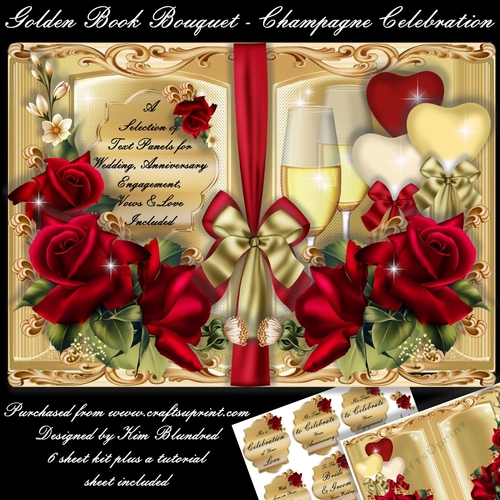 Golden Book Bouquet - Champagne Celebration - Large Design - CUP777595 ...