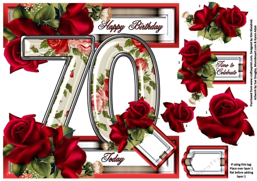 Special Ages Floral - 70 Today - CUP785312_1072 | Craftsuprint