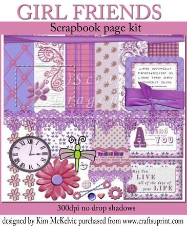 Girlfriends Scrapbook Page Kit - CUP210236_545 | Craftsuprint