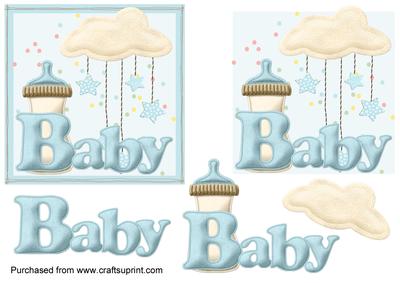 Blue Baby Boy Topper - CUP555154_2100 | Craftsuprint