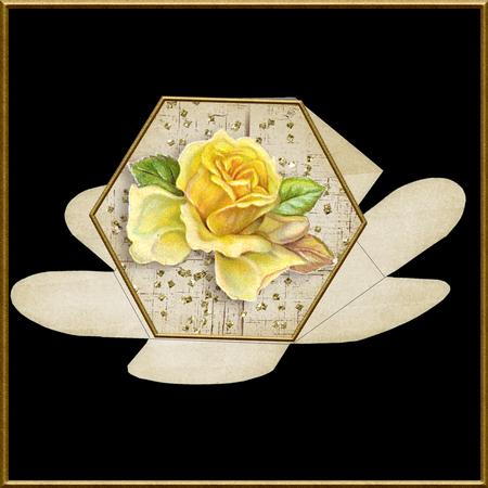 Vintage Yellow Rose Hexagon Petal Card Mini Kit - CUP600195_2100 ...