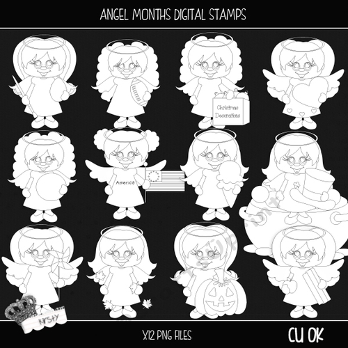 Angel Months - Digital Stamps - CUP1032808_75327 | Craftsuprint