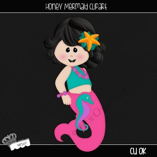 Honey Mermaid - Clipart - CUP751308_75327 | Craftsuprint