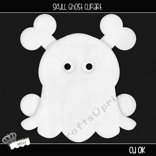 Skull Ghost - Clipart - CUP758507_75327 | Craftsuprint
