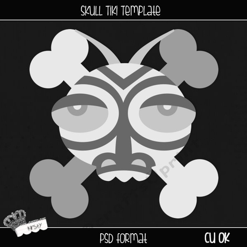 Skull Tiki Tiki - Template - CUP759893_75327 | Craftsuprint