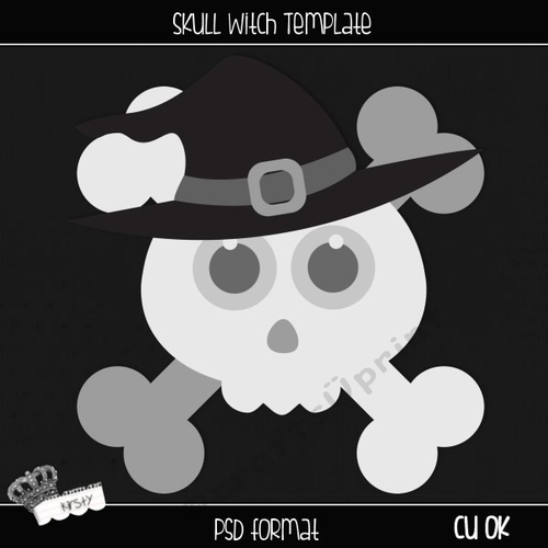 Skull Witch - Template - CUP759894_75327 | Craftsuprint