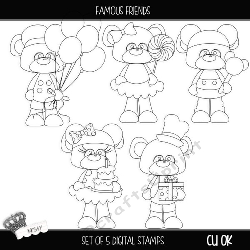 Famous Friends - Digital Stamps - CUP818004_75327 | Craftsuprint
