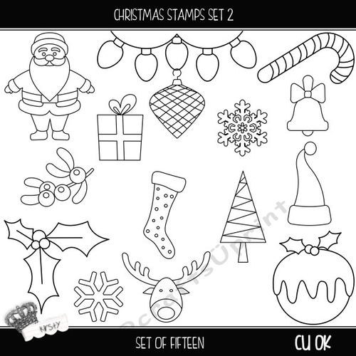 Christmas Digital Stamps Set 2 - CUP824646_75327 | Craftsuprint