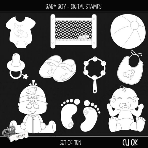 Baby Boy - Digital Stamps - CUP855217_75327 | Craftsuprint