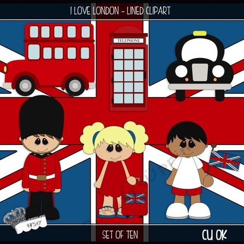 I Love London - Lined Clipart - CUP855249_75327 | Craftsuprint