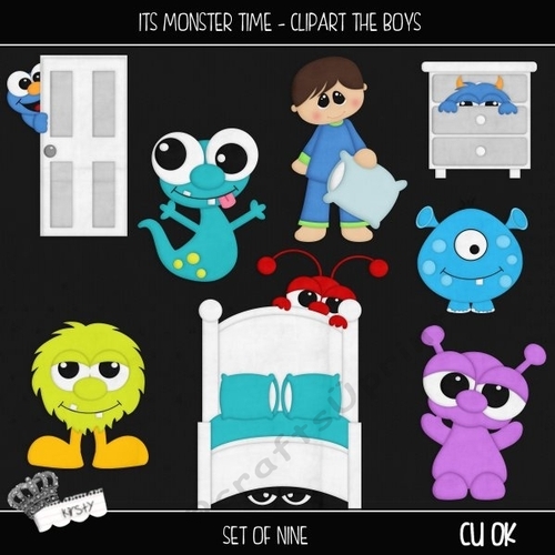 Its Monster Time - Clipart The Boys - CUP869201_75327 | Craftsuprint