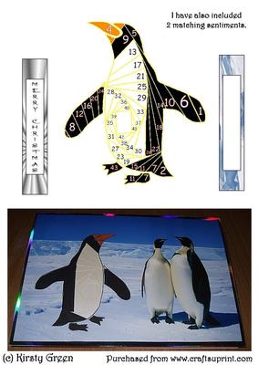 Iris Folding Penguin Pattern - CUP414896_1914 | Craftsuprint